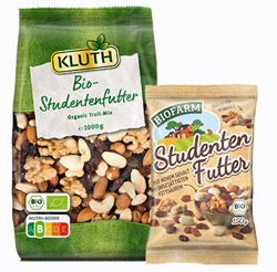 Info-Blatt zu Bio-Studentenfutter von Biofarm